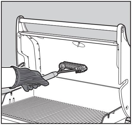 How do I clean the inside of my gas grill?
